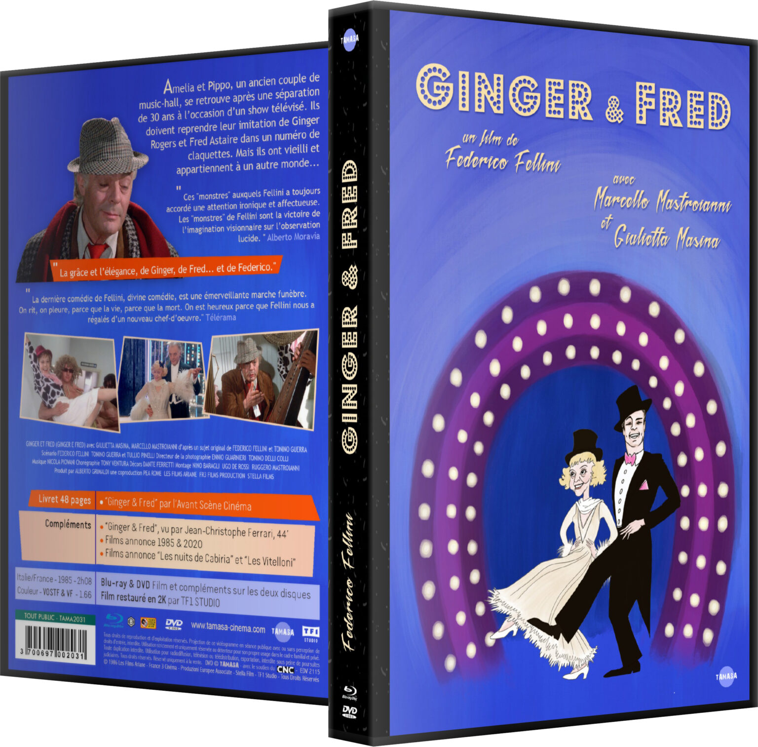 Boutique DVD & Blu-ray Tamasa Diffusion Ginger et Fred | Médiabook ...